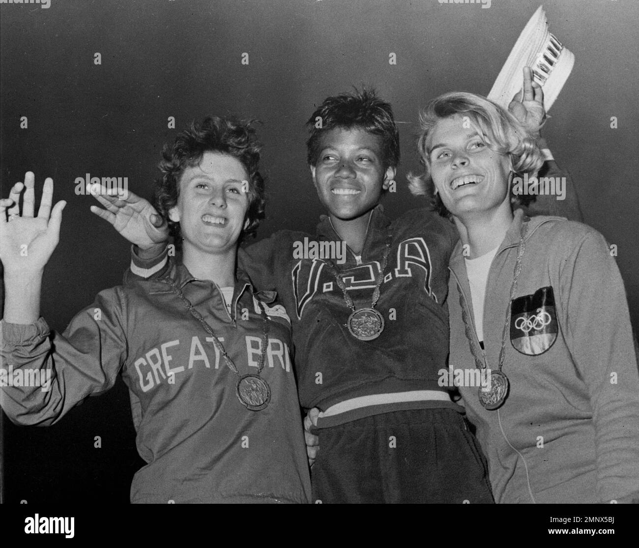 FILE - In this Sept. 5, 1960, file photo, the medalists in the women's ...