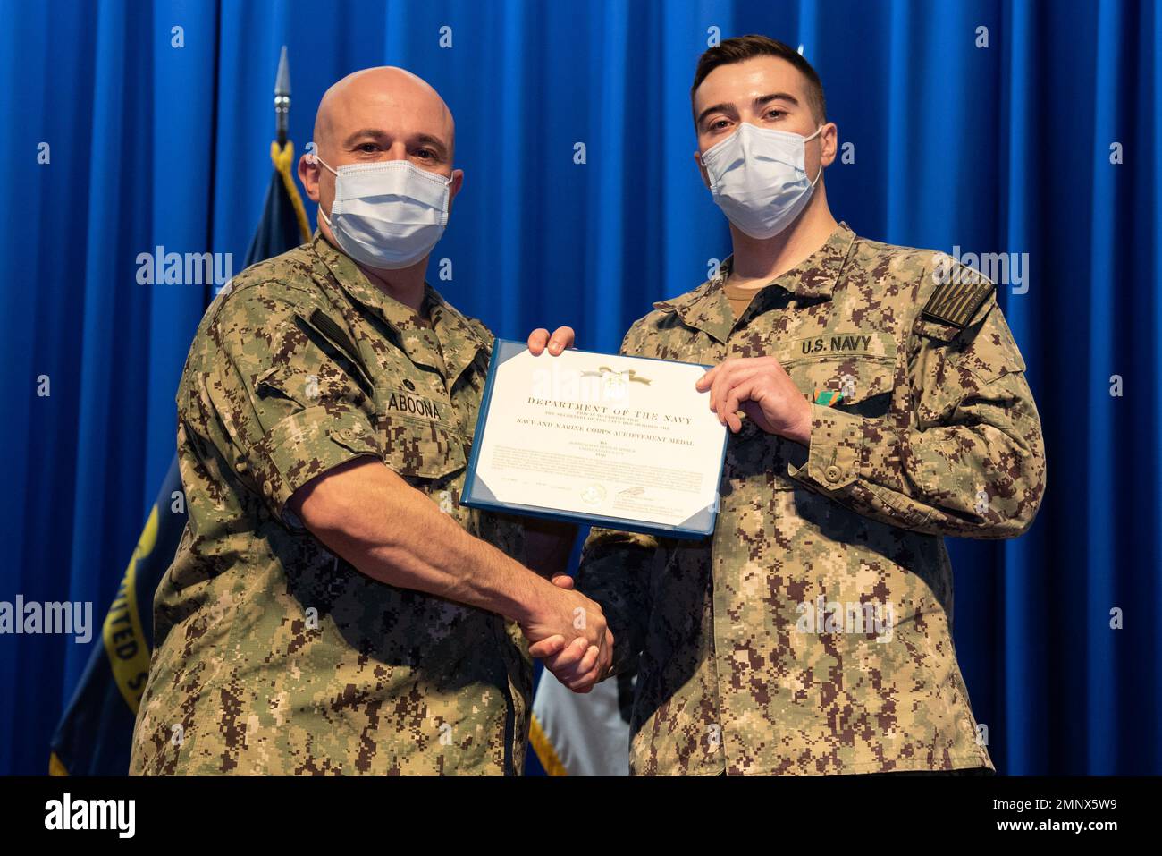 Hospital Corpsman Devin Myrick receives his Navy and Marine Corps ...