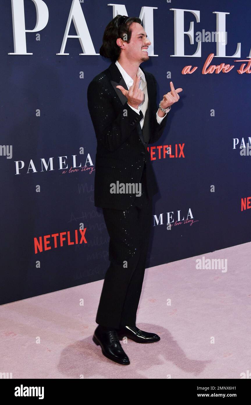 Dylan Jagger Lee arrives at the world premiere of "Pamela, a love story ...
