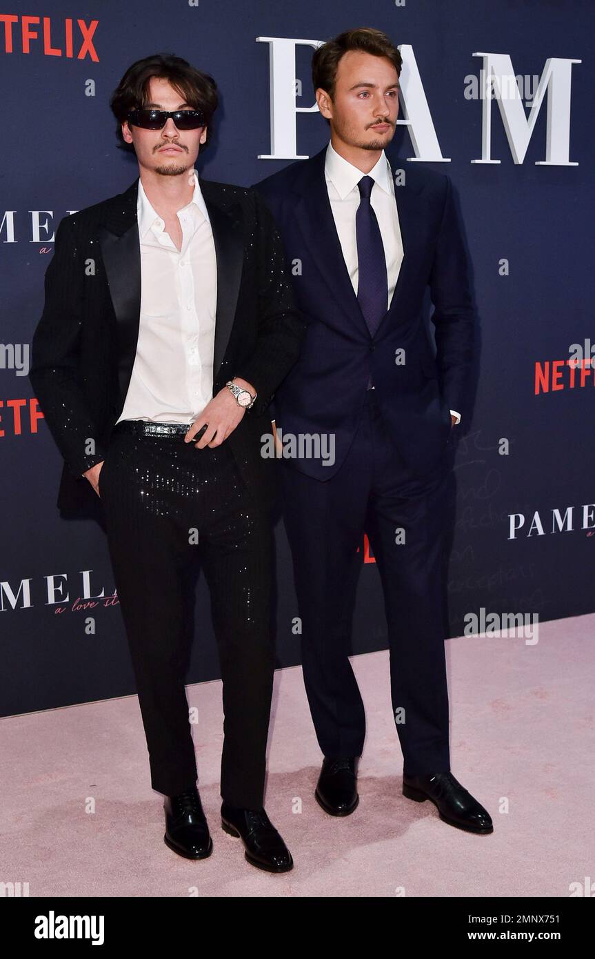 Dylan Jagger Lee, left, and Brandon Thomas Lee arrive at the world ...