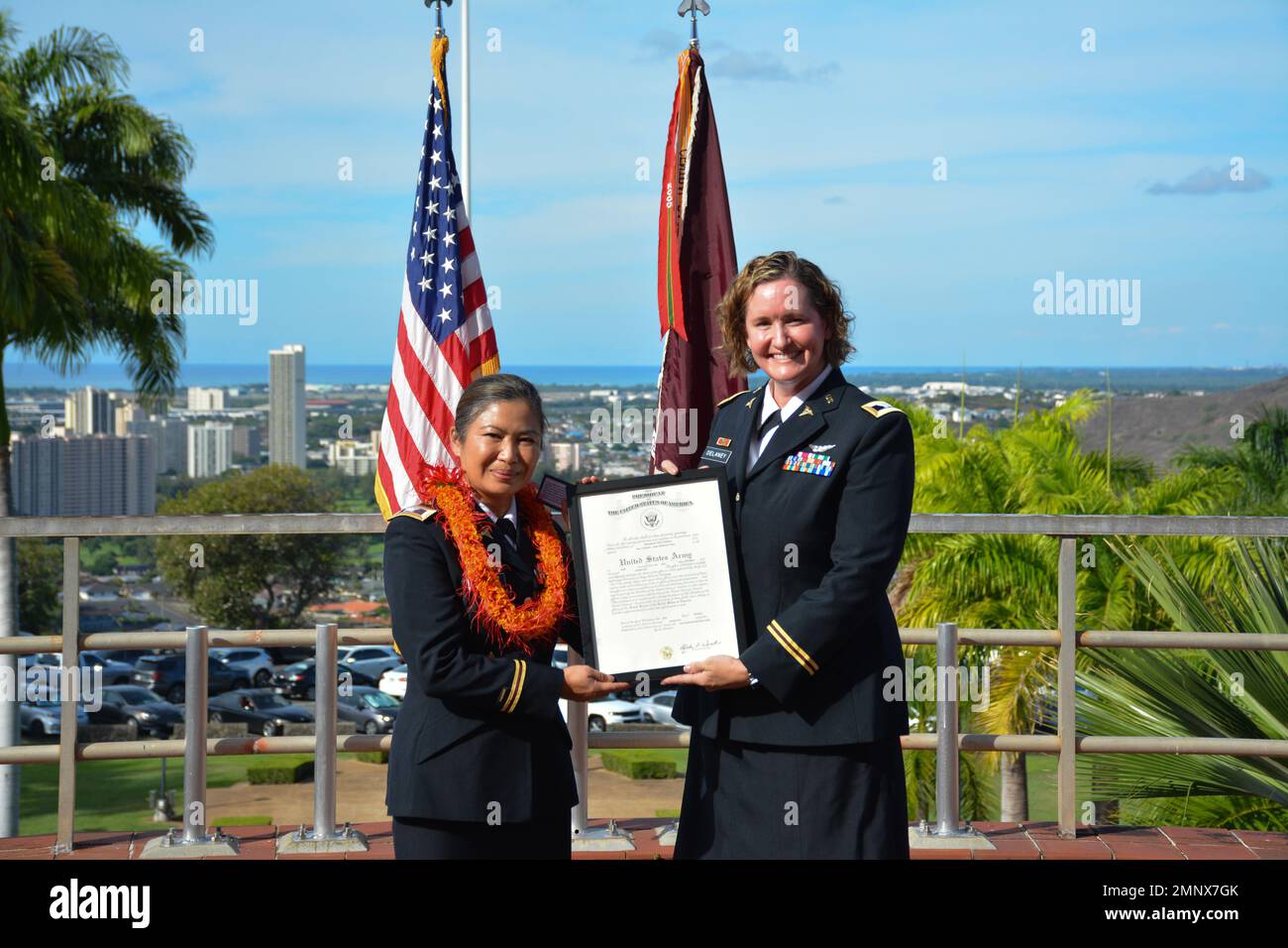 Congratulations to Col. Kara-Marie Delaney on her promotion Stock Photo ...