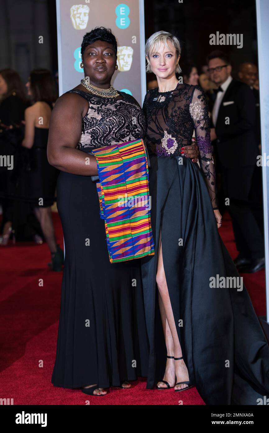 Time's Up activist Phyll Opoku-Gyimah and Andrea Riseborough pose for ...