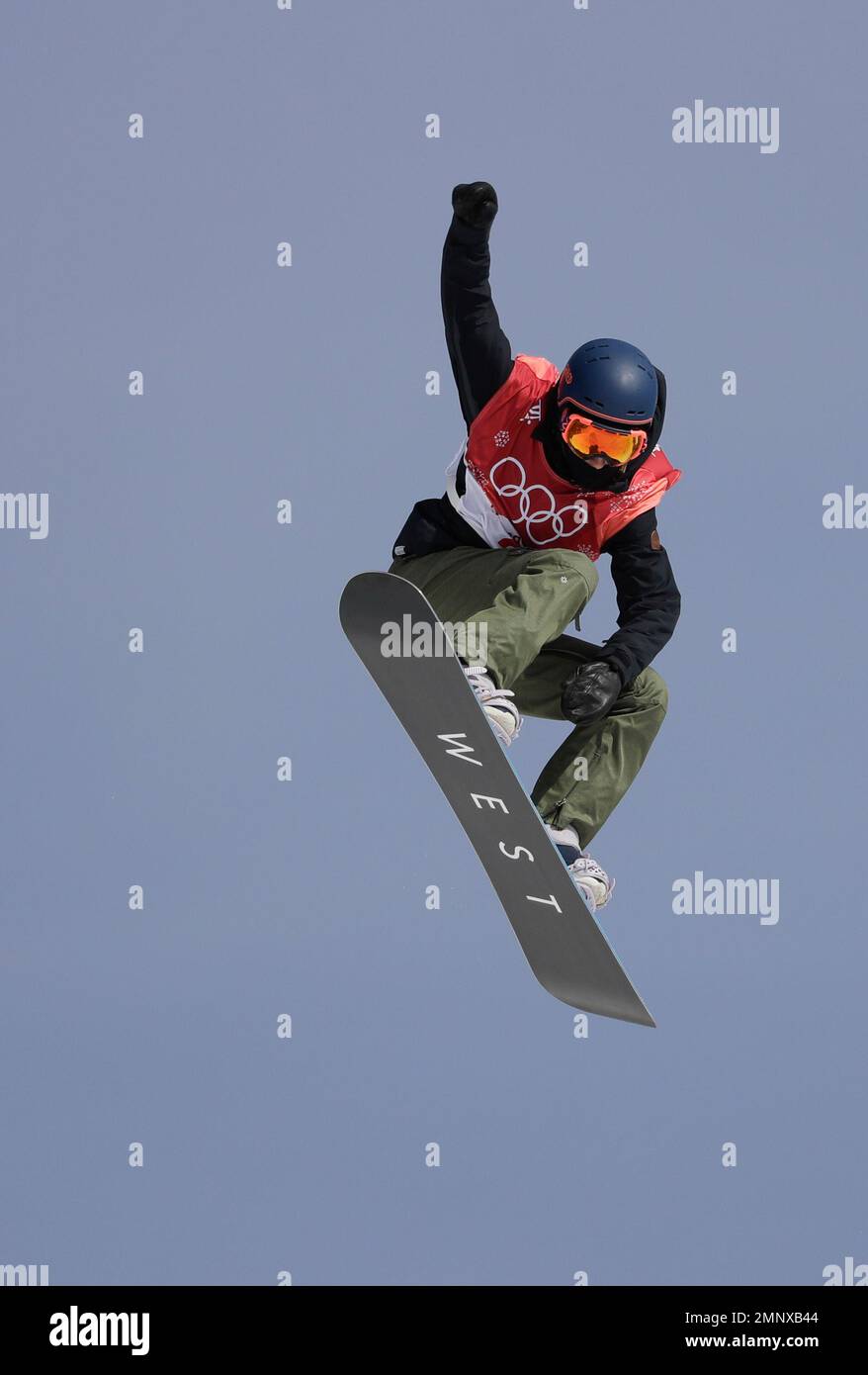 Elena Koenz, of Switzerland, jumps during qualification for the women's ...