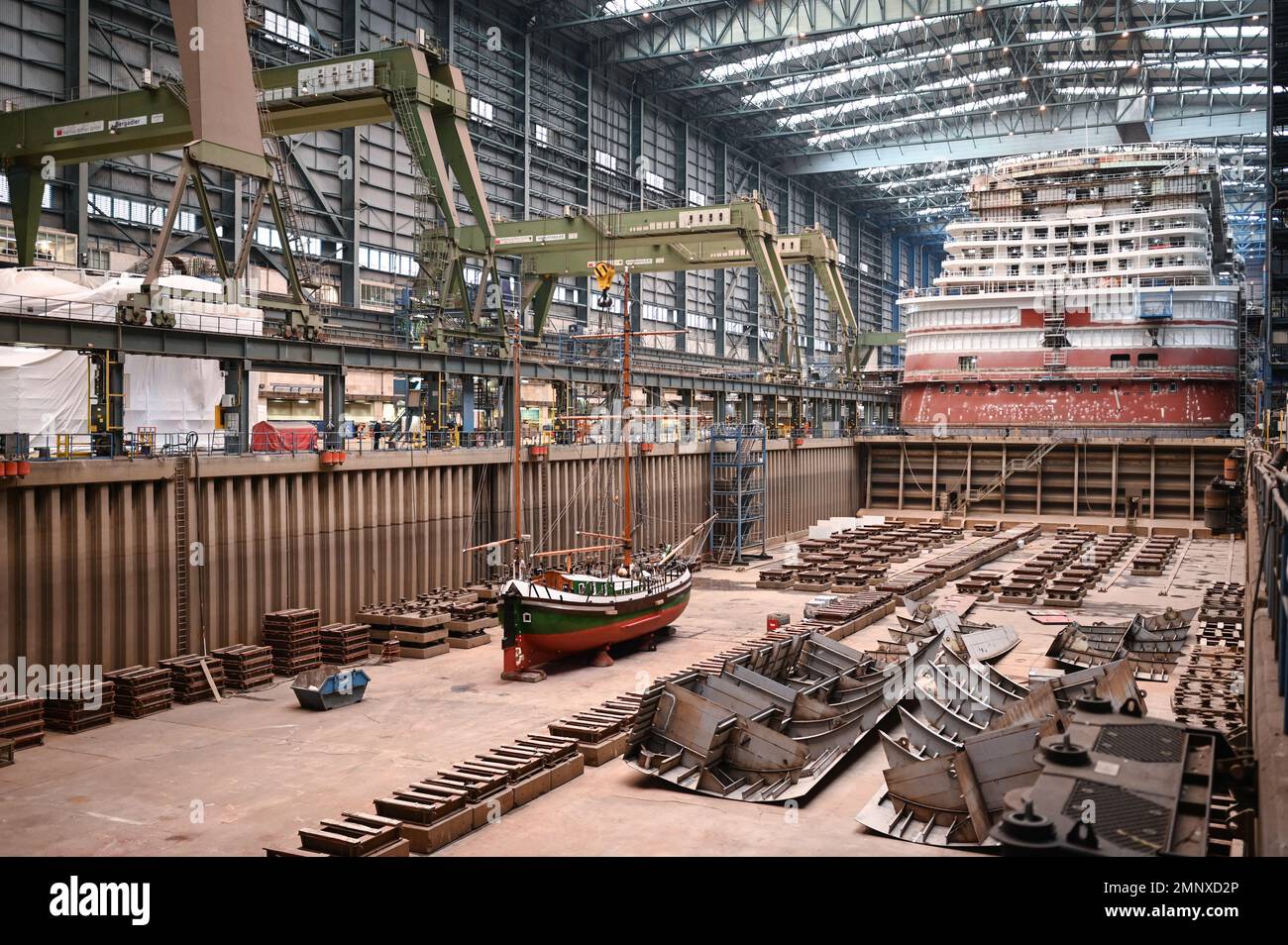 Papenburg, Germany. 27th Jan, 2023. The traditional ship "Gesine von Papenburg" lies in the ...