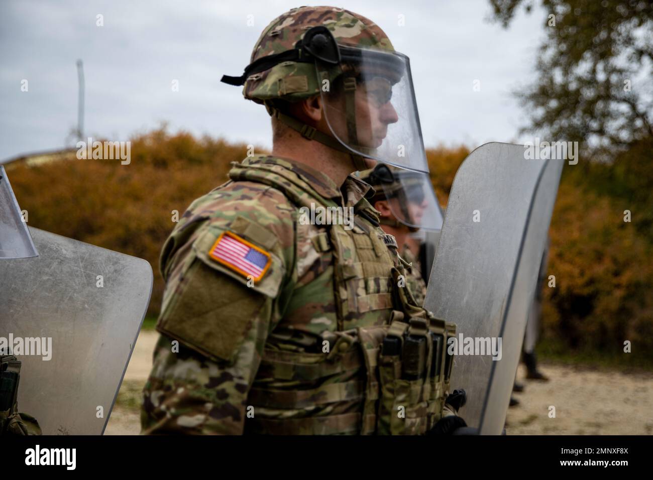 Soldiers of the 2nd of the 151st Infantry Battalion, from the Indiana ...