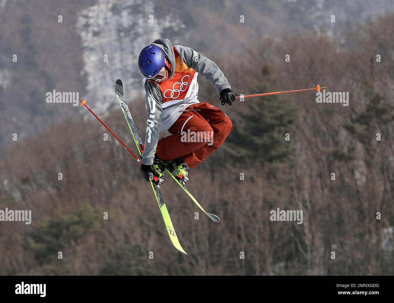 NickGoepper, of the United States, jumps during the men's slopestyle ...