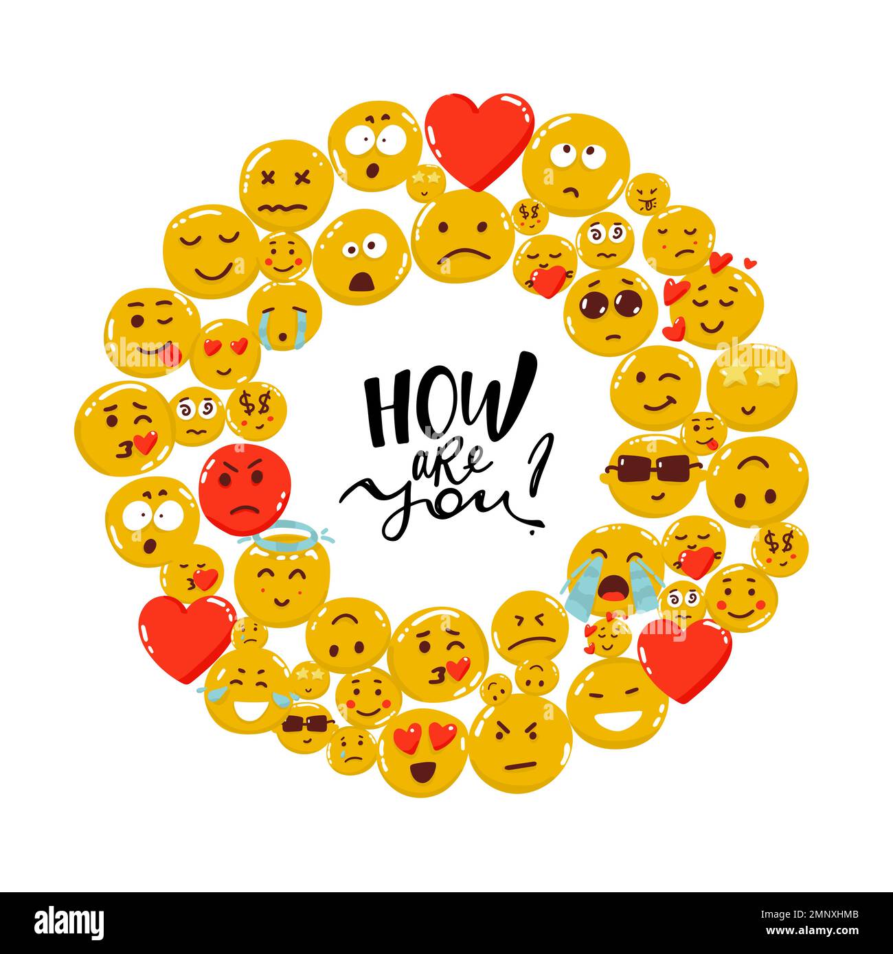Vector frame with yellow happy Smiley Face and a place for your text ...