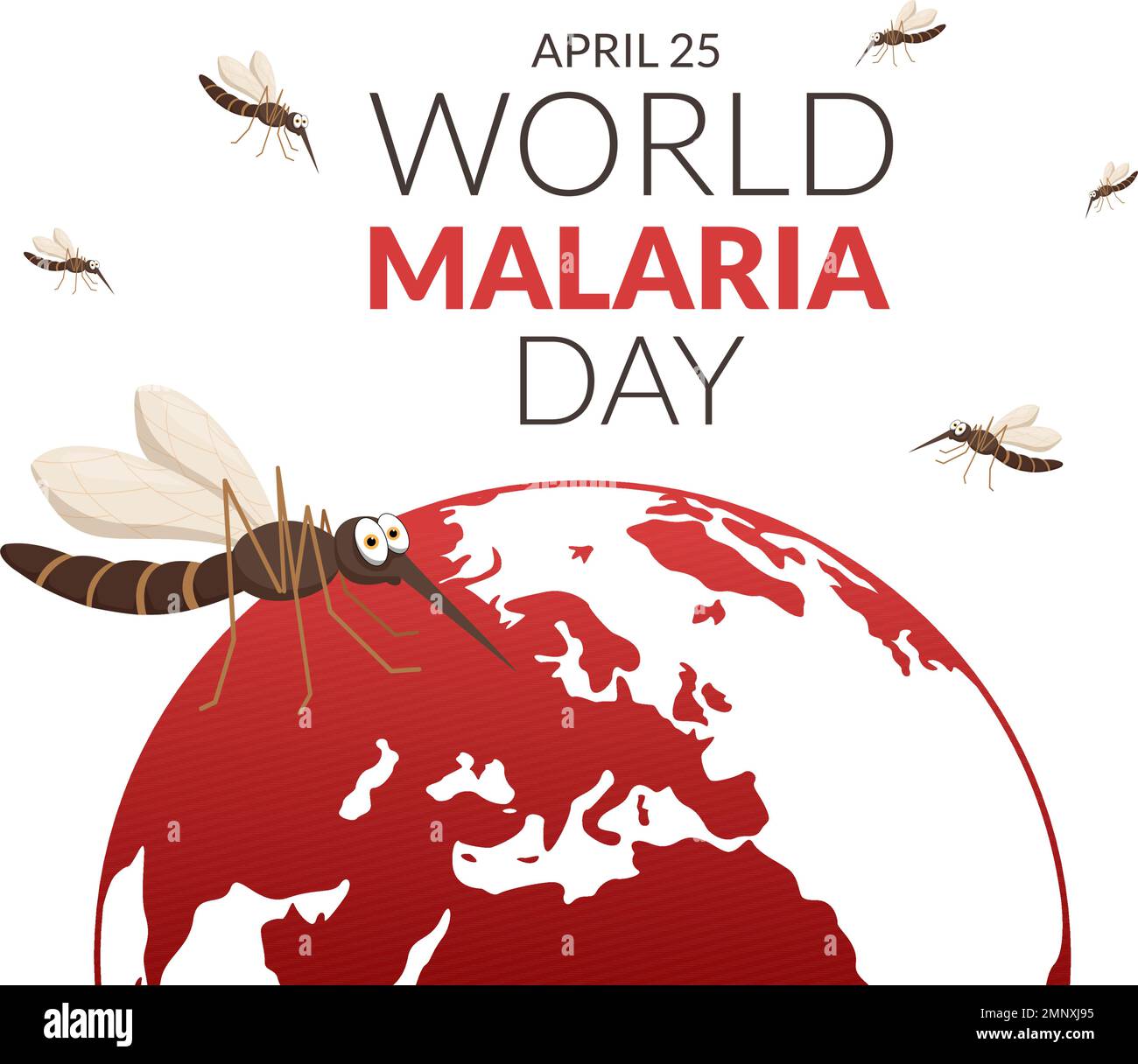 World Malaria Day on April 25 Illustration with Earth Protected from ...