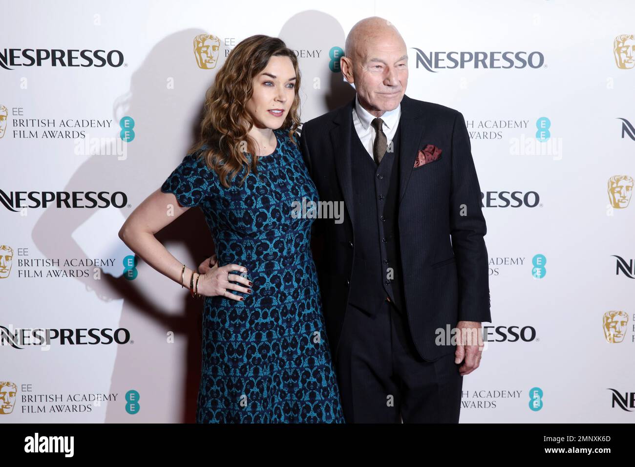 Actor Sir Patrick Stewart, right, and his wife Sunny Ozell pose for ...