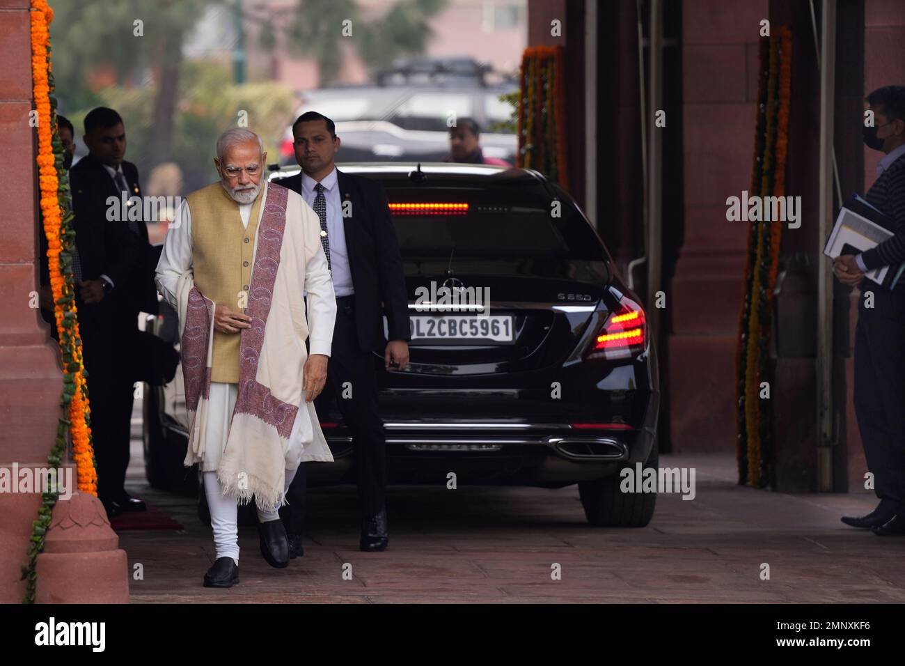 Indian Prime Minister Narendra Modi arrives on the opening day of the ...
