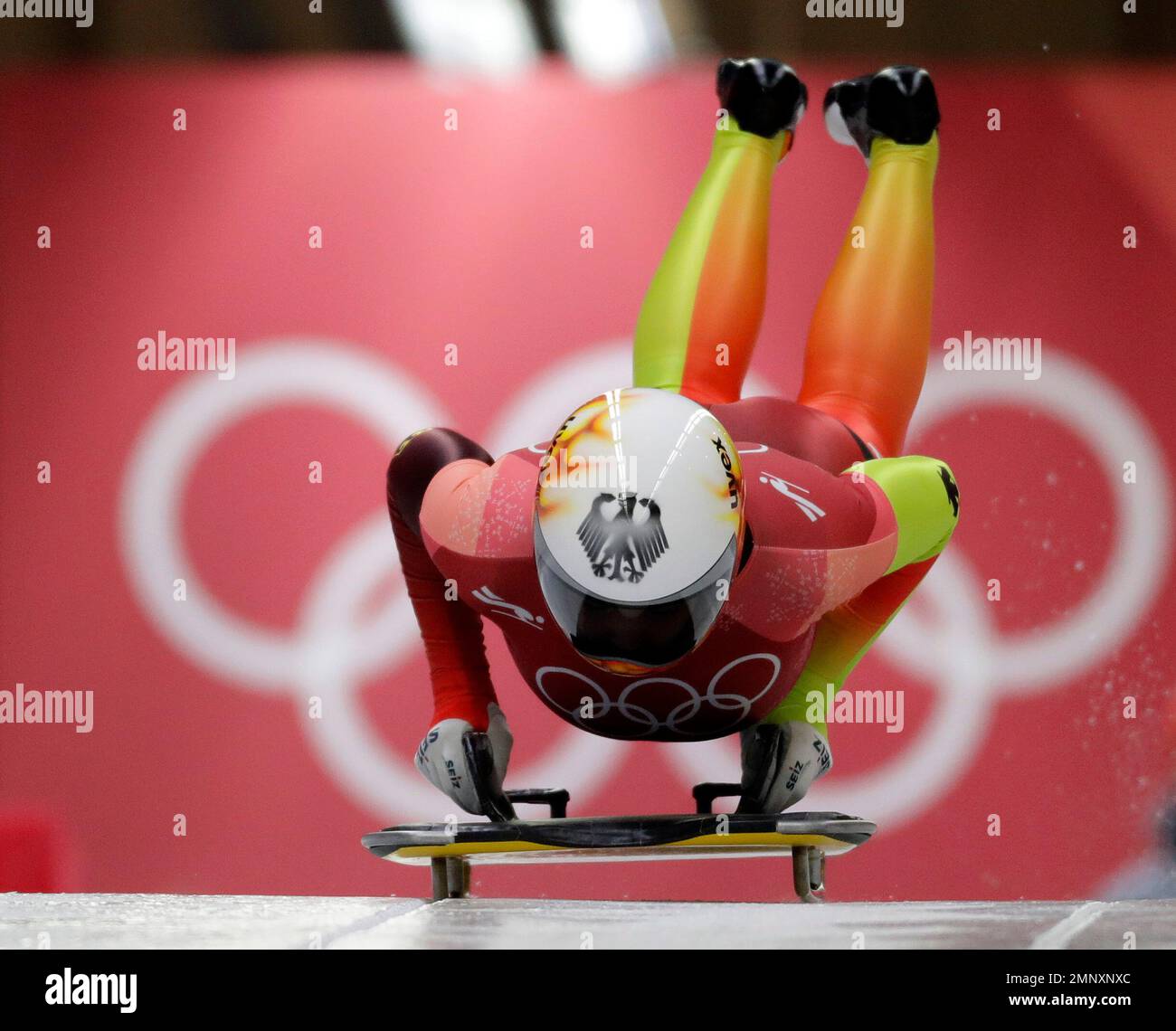 Anna Fernstaedt of Germany starts her third run during the women's ...