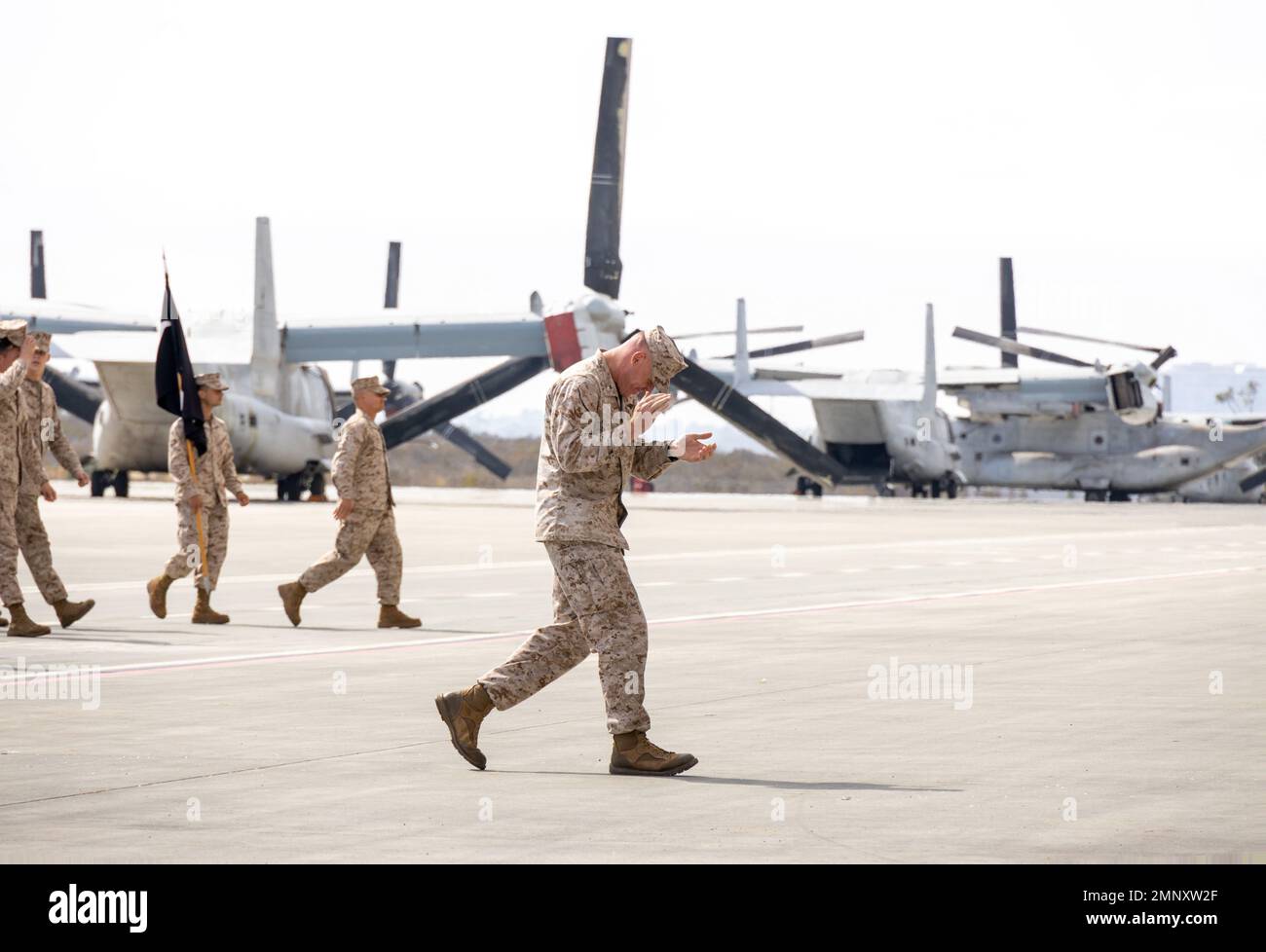 U.S. Marine Corps Lt. Col. Wilbur Oles, commanding officer of Marine ...