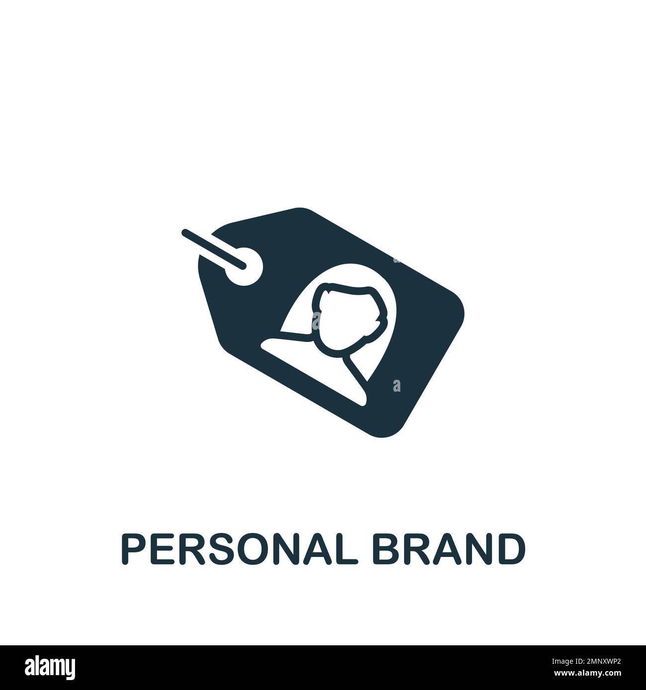 Personal brand icon. Monochrome simple sign from blogging collection ...