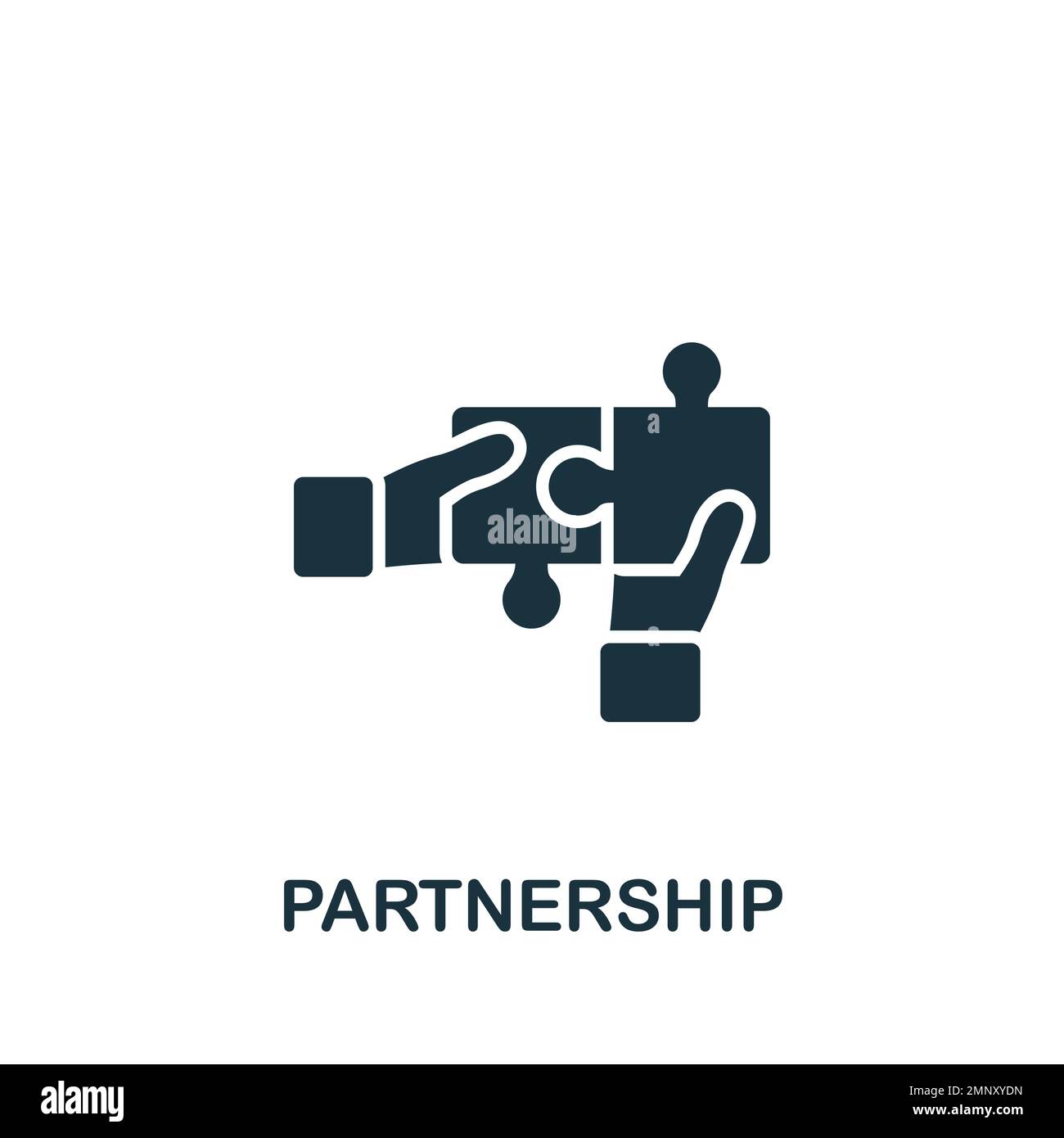 Partnership icon. Monochrome simple sign from collaboration collection ...