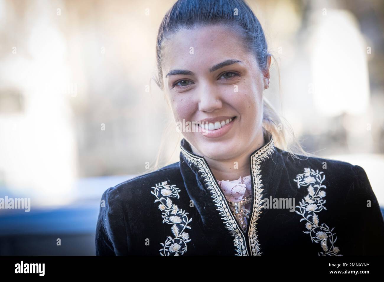 Model Amber Le Bon poses for photographers upon arrival at 180 Strand ...