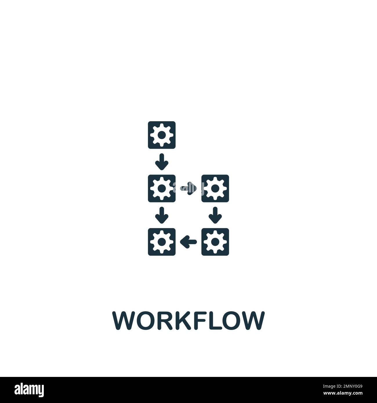Workflow Icon Monochrome Simple Sign From Collaboration Collection