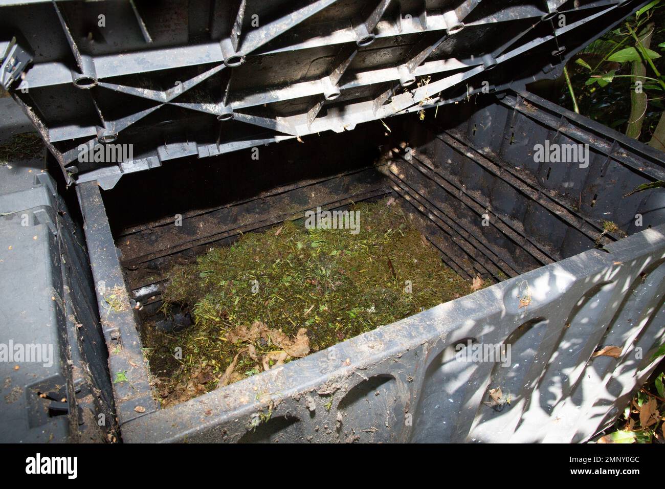 Composting Organic compost with green waste Stock Photo - Alamy