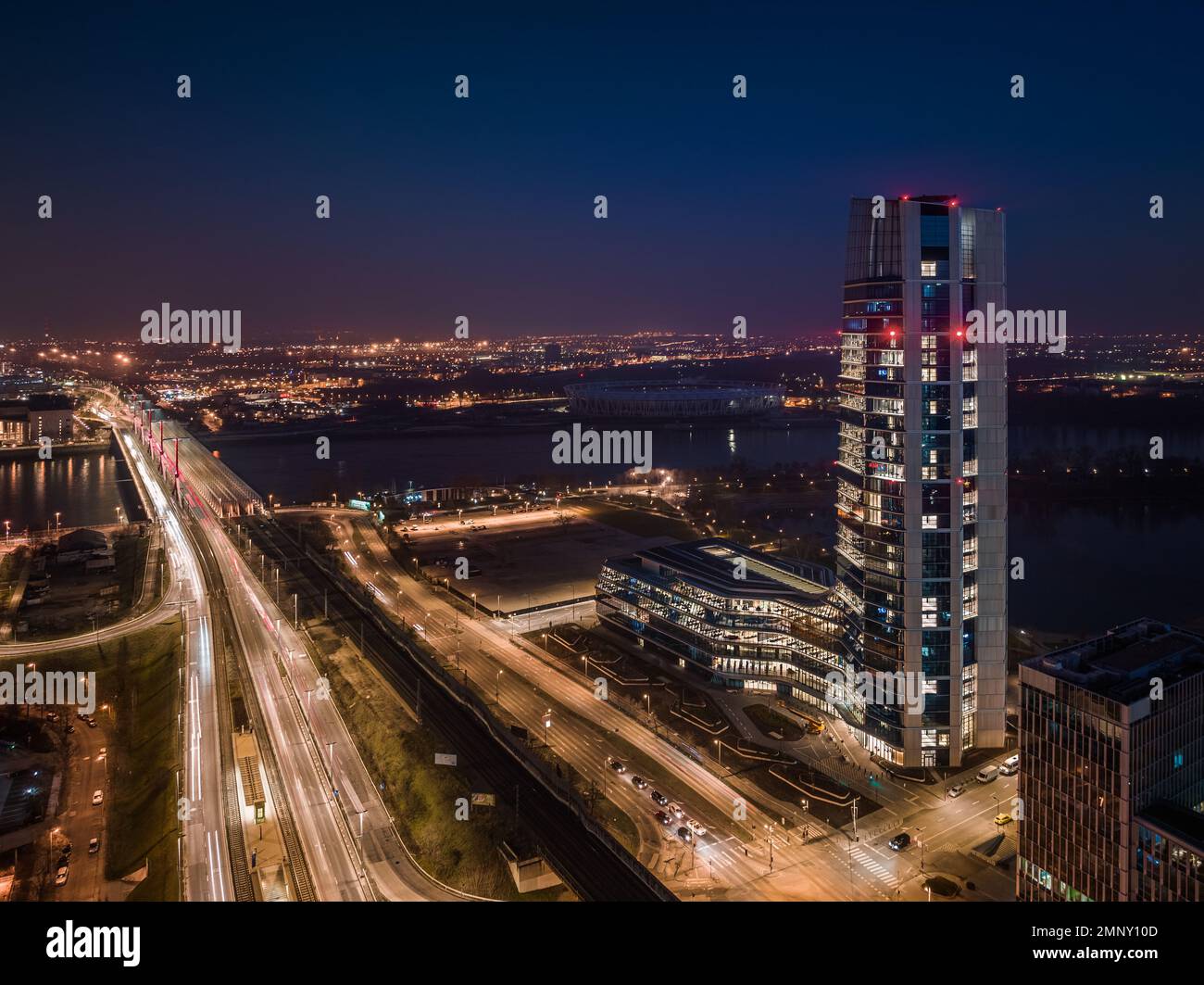 Budapest, Hungary - Aerial view of MOL Campus, Budapest's new ...