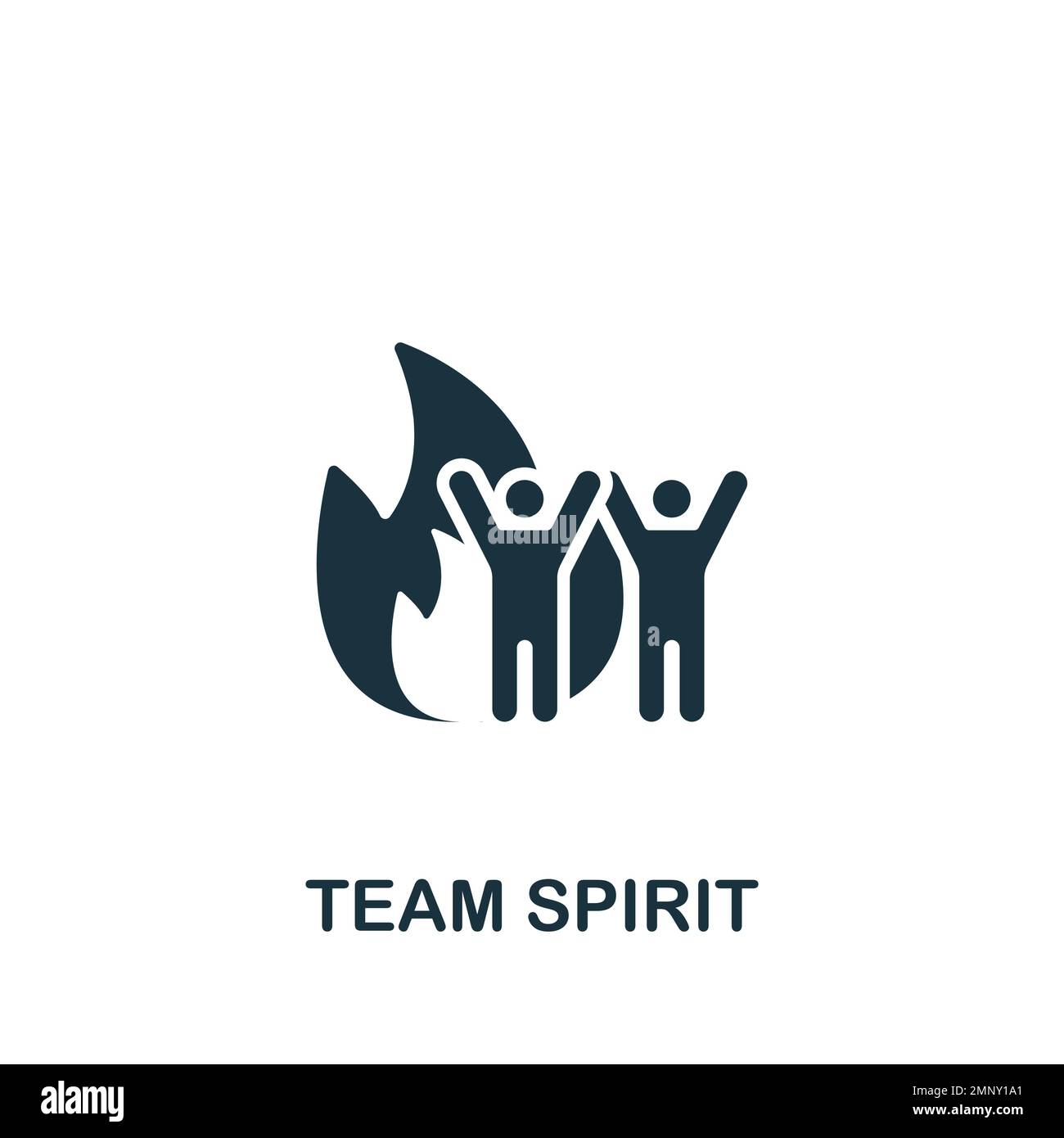 Team spirit icon. Monochrome simple sign from collaboration collection ...