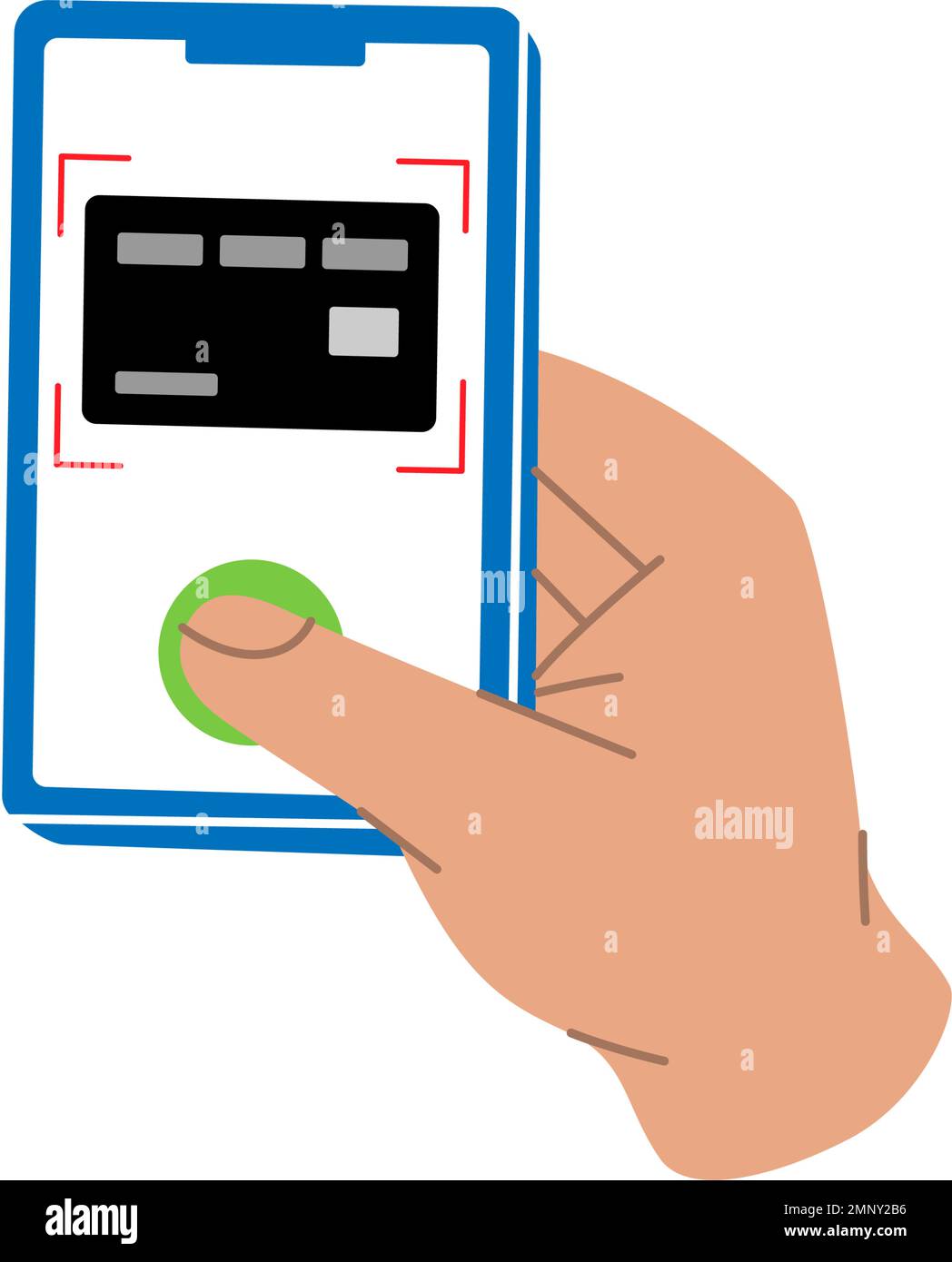 Card scanning for banking e-payment. Smartphone with online payment ...