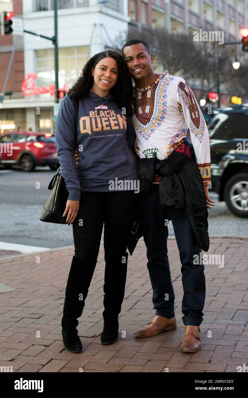 Alexis Brown and Clarevonte Williams pose for a portrait before seeing ...