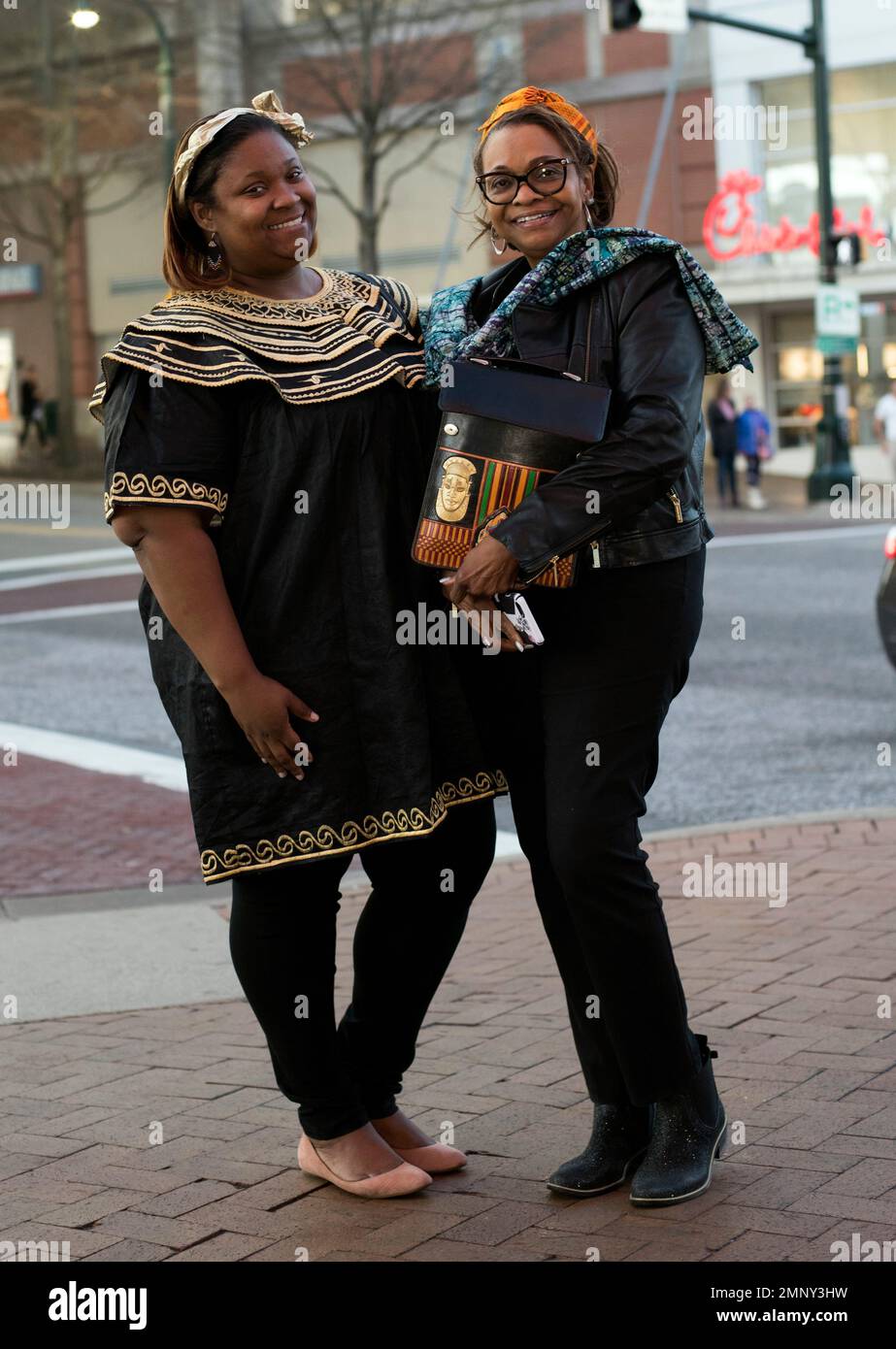 Zillah Wesley II and her mother Zillah Wesley, dressed in Wakanda ...