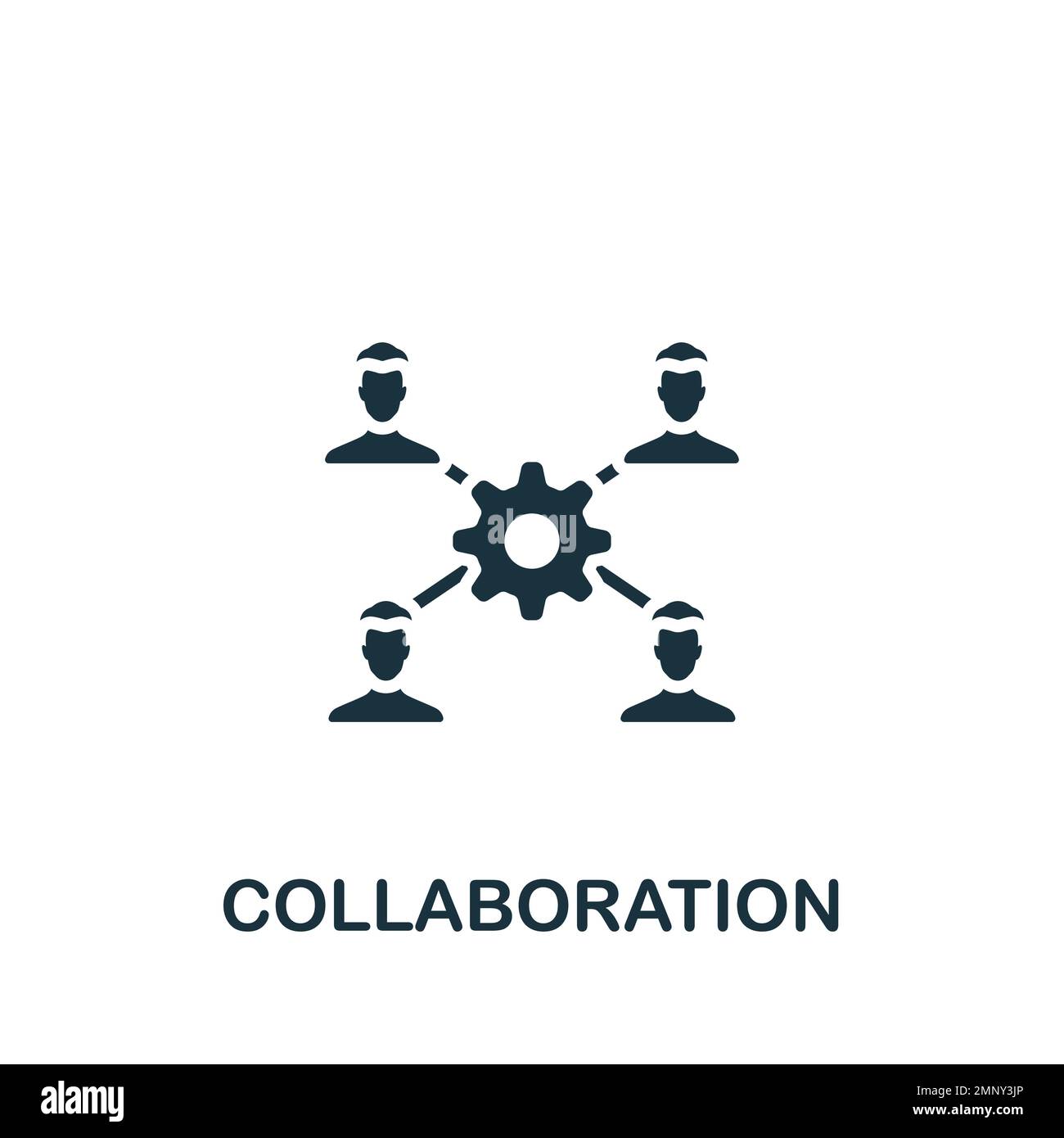 Collaboration Icon Monochrome Simple Sign From Collaboration