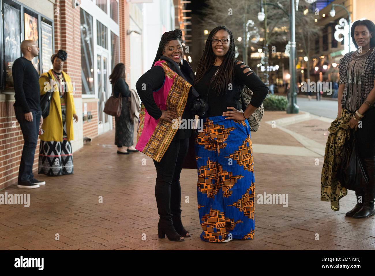 Simone Wiliams, left, and Chanel Jaali, dressed in Wakanda-inspired ...
