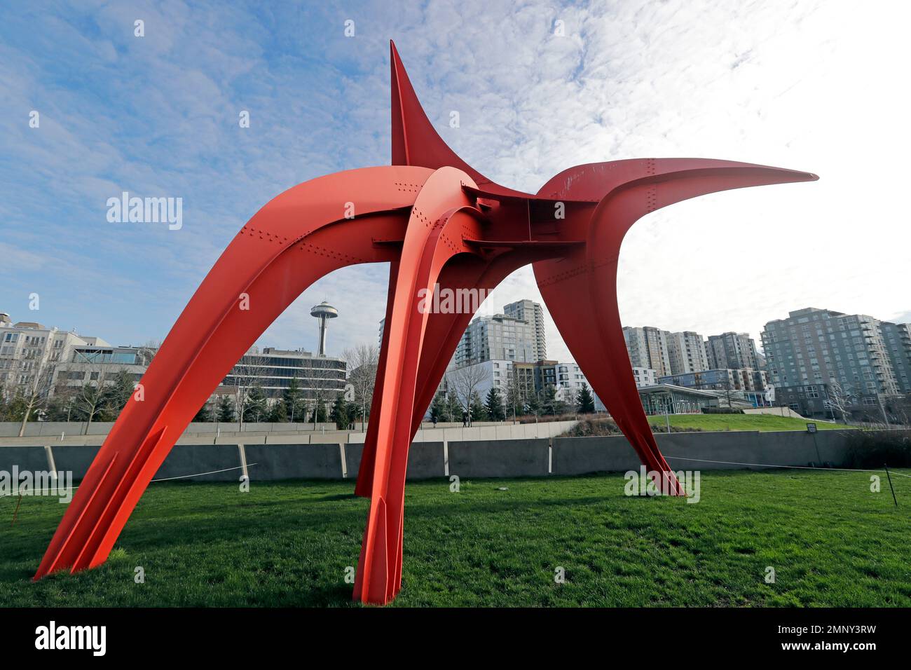 In this photo taken Tuesday, Feb. 13, 2018, the abstract sculpture ...