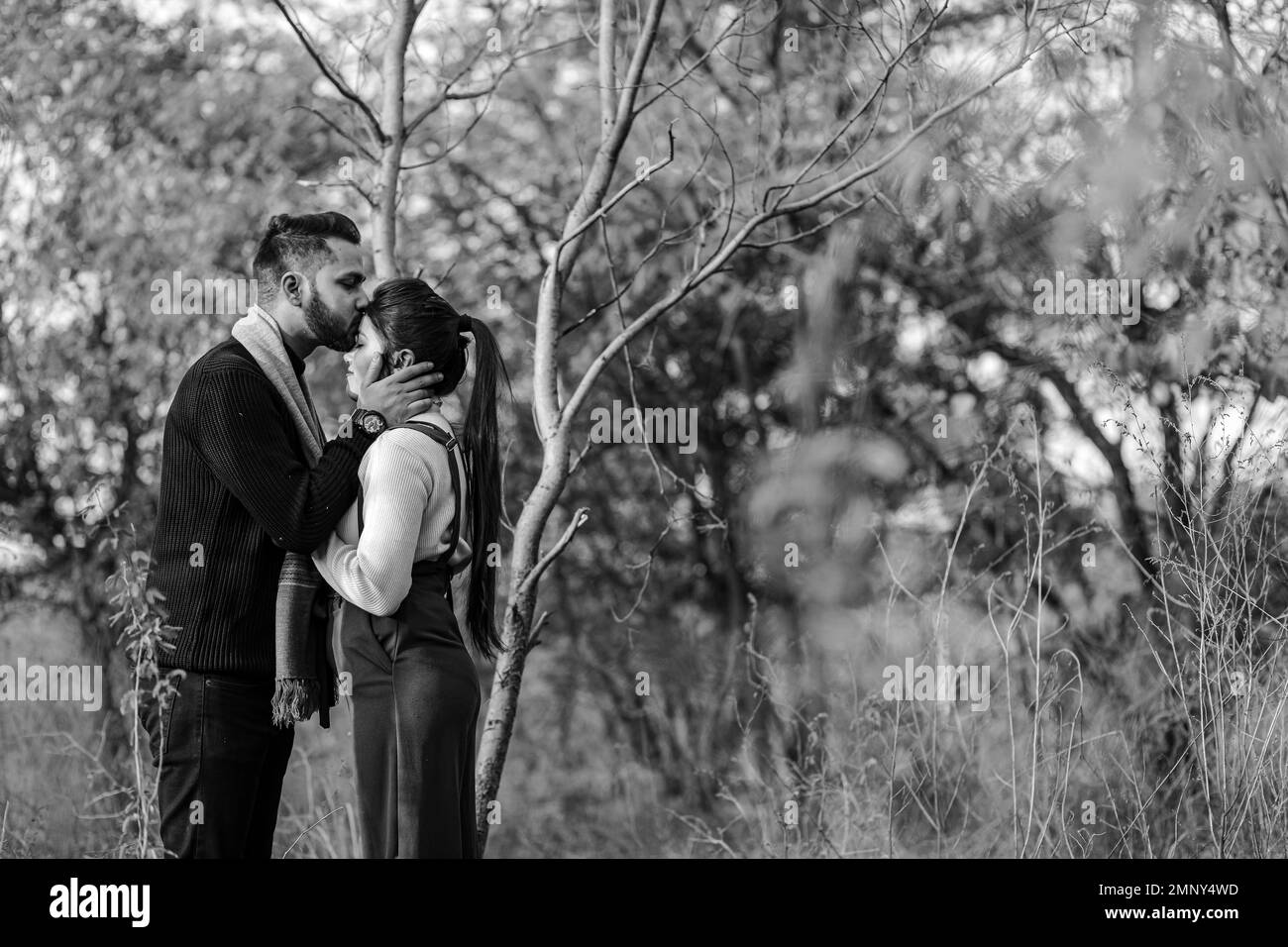 Pre wedding shot of an Indian couple in Nature's trail in Delhi, India ...