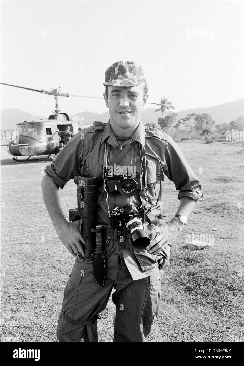Associated Press Saigon correspondent Peter Arnett is pictured at work ...