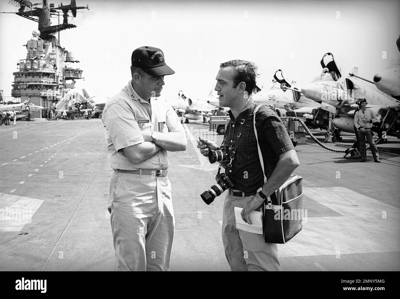Associated Press Saigon correspondent Peter Arnett, right, is pictured ...