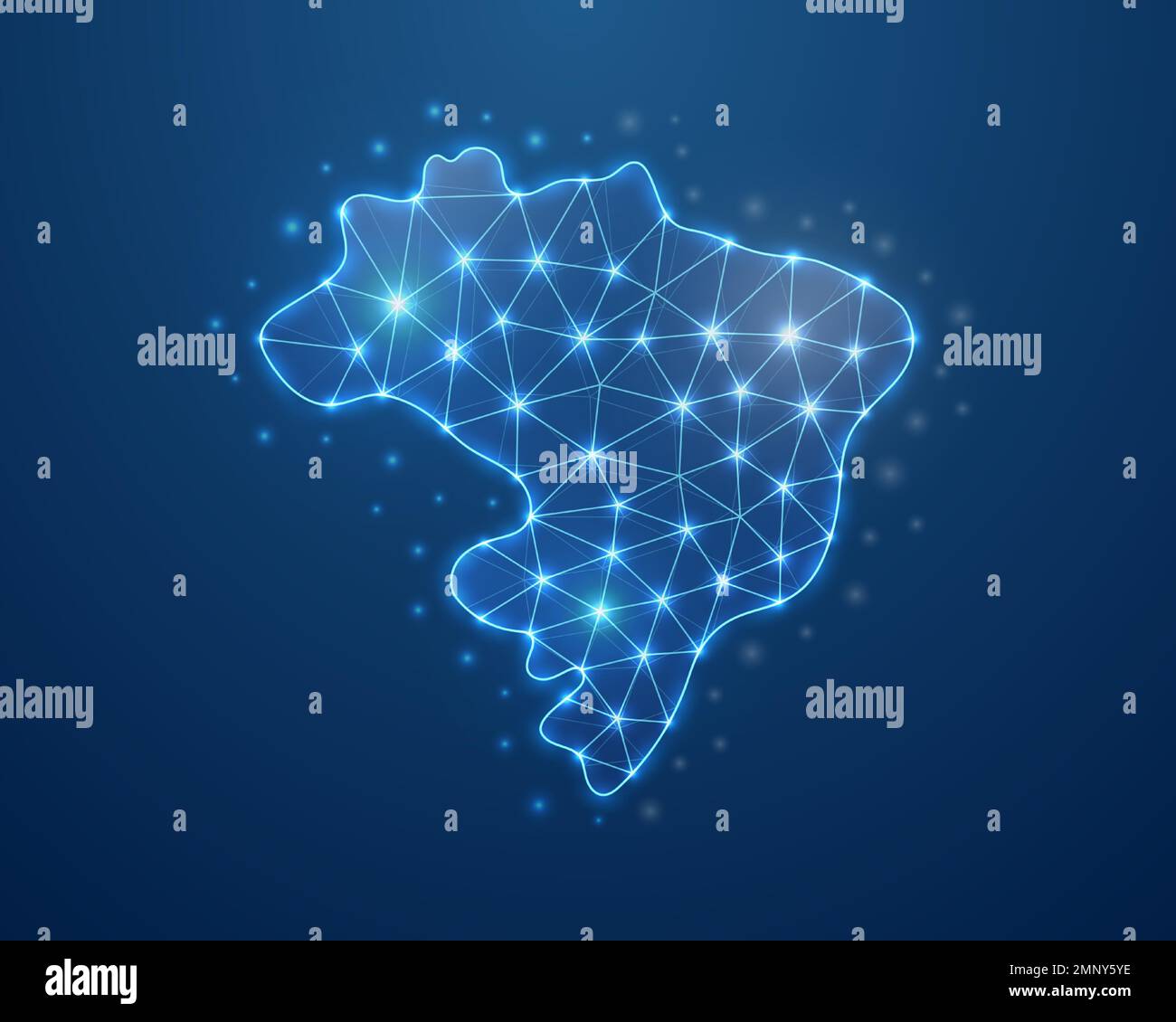 Brazil 3d symbol in low poly style. Brazil map design concept ...