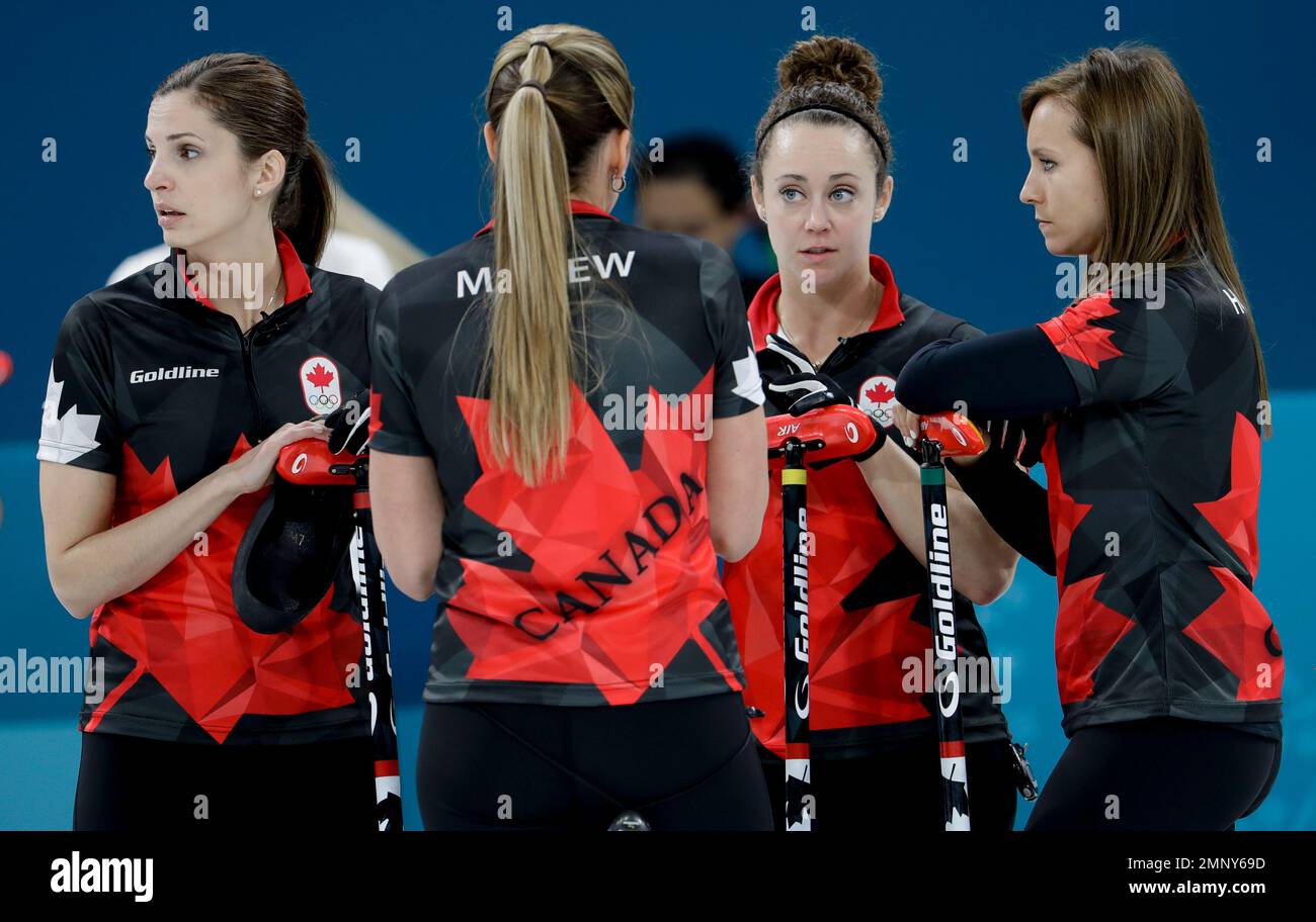Canada's Lisa Weagle, Emma Miskew, Joanne Courtney and skip Rachel ...