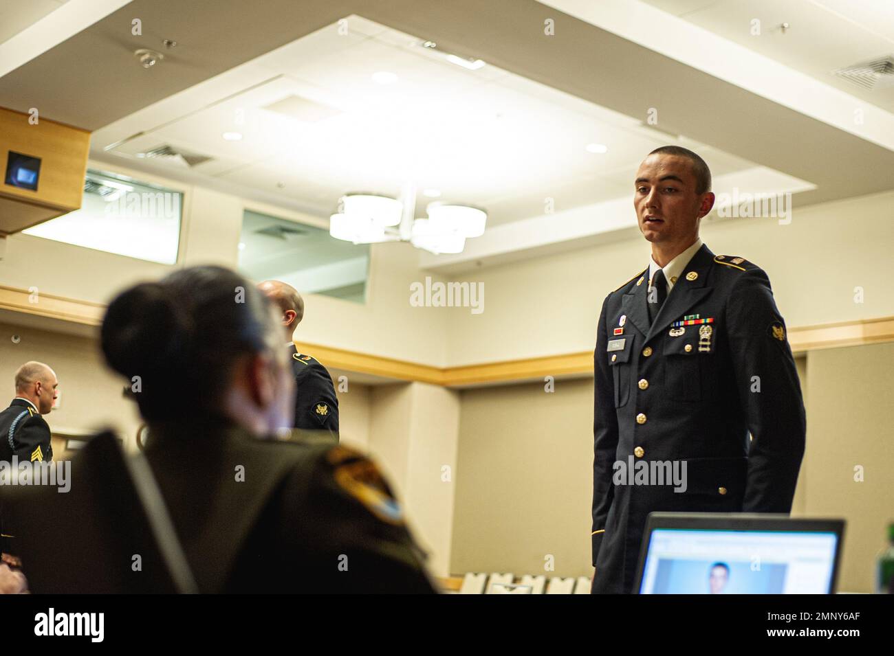 U.S. Army Spc. Nathaniel Miska, assigned to the U.S. Army National ...