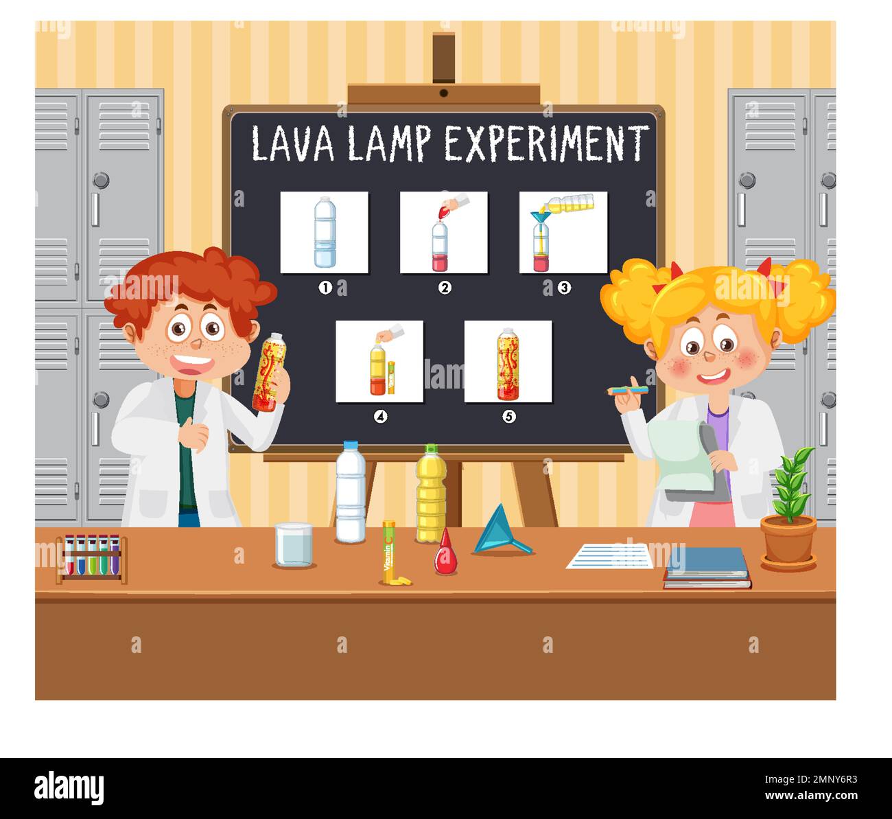 Lava lamp science experiment illustration Stock Vector Image & Art - Alamy