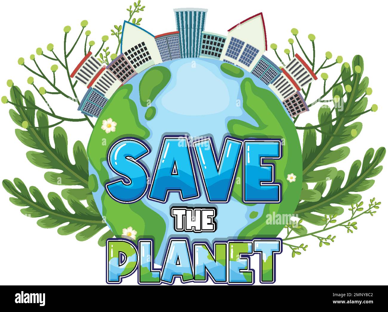 Save the earth banner design illustration Stock Vector Image & Art - Alamy