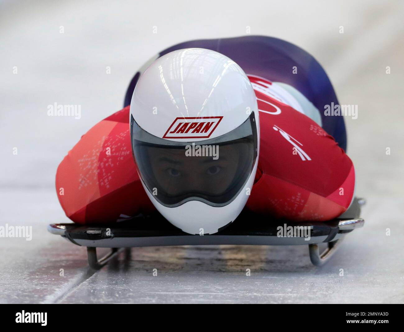 Katsuyuki Miyajima of Japan starts his first run during the men's ...