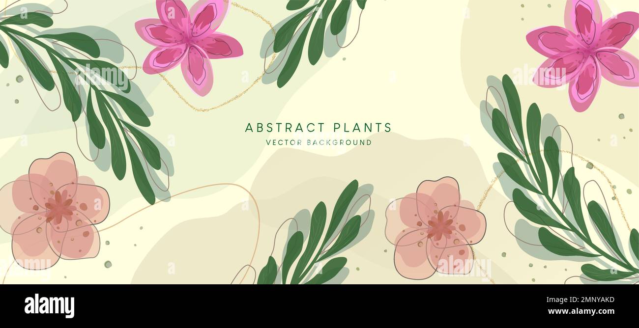 Abstract plant vector background. Abstract plants vector background ...