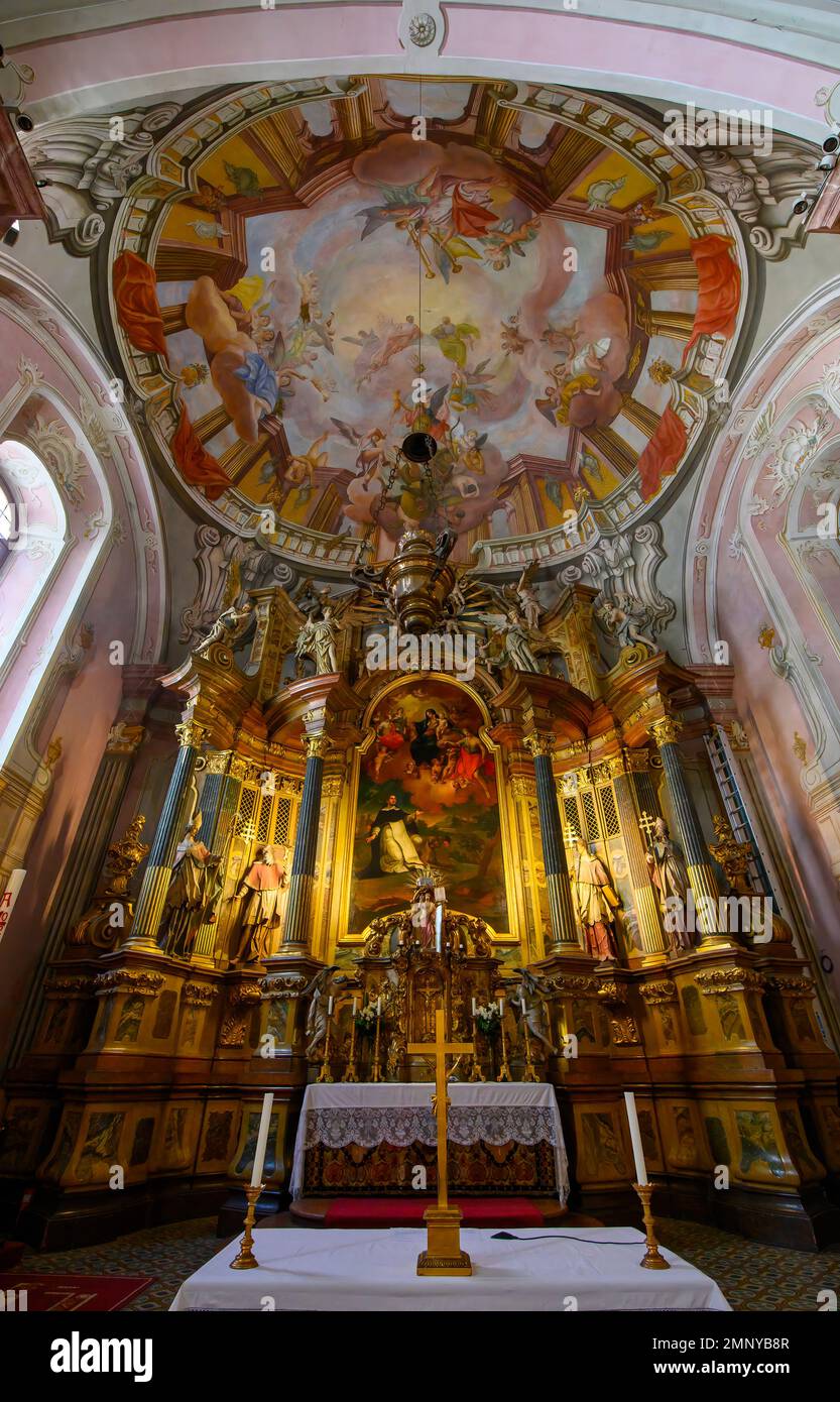Budapest, Hungary. Interior of the Budapest's Inner-City Church of ...