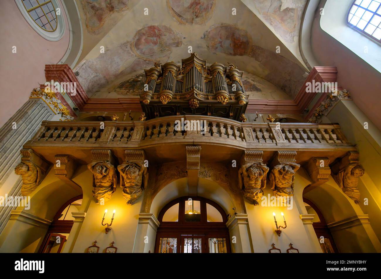 Budapest, Hungary. Interior of the Budapest's Inner-City Church of ...