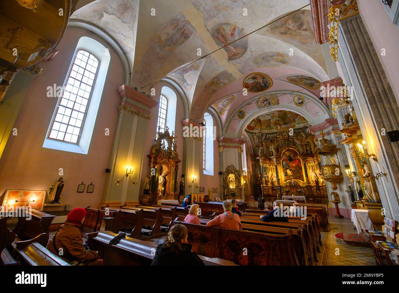 Budapest, Hungary. Interior of the Budapest's Inner-City Church of ...