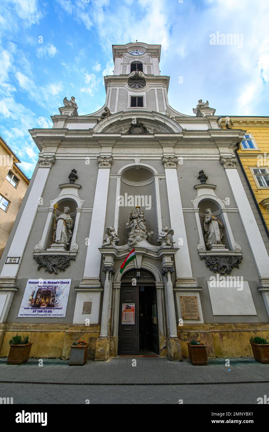 Budapest, Hungary. Budapest's Inner-City Church of Saint Michael Stock ...
