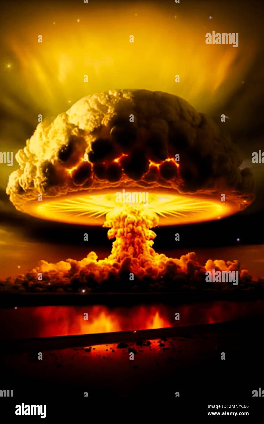 Atomic explosion illustration Stock Photo - Alamy