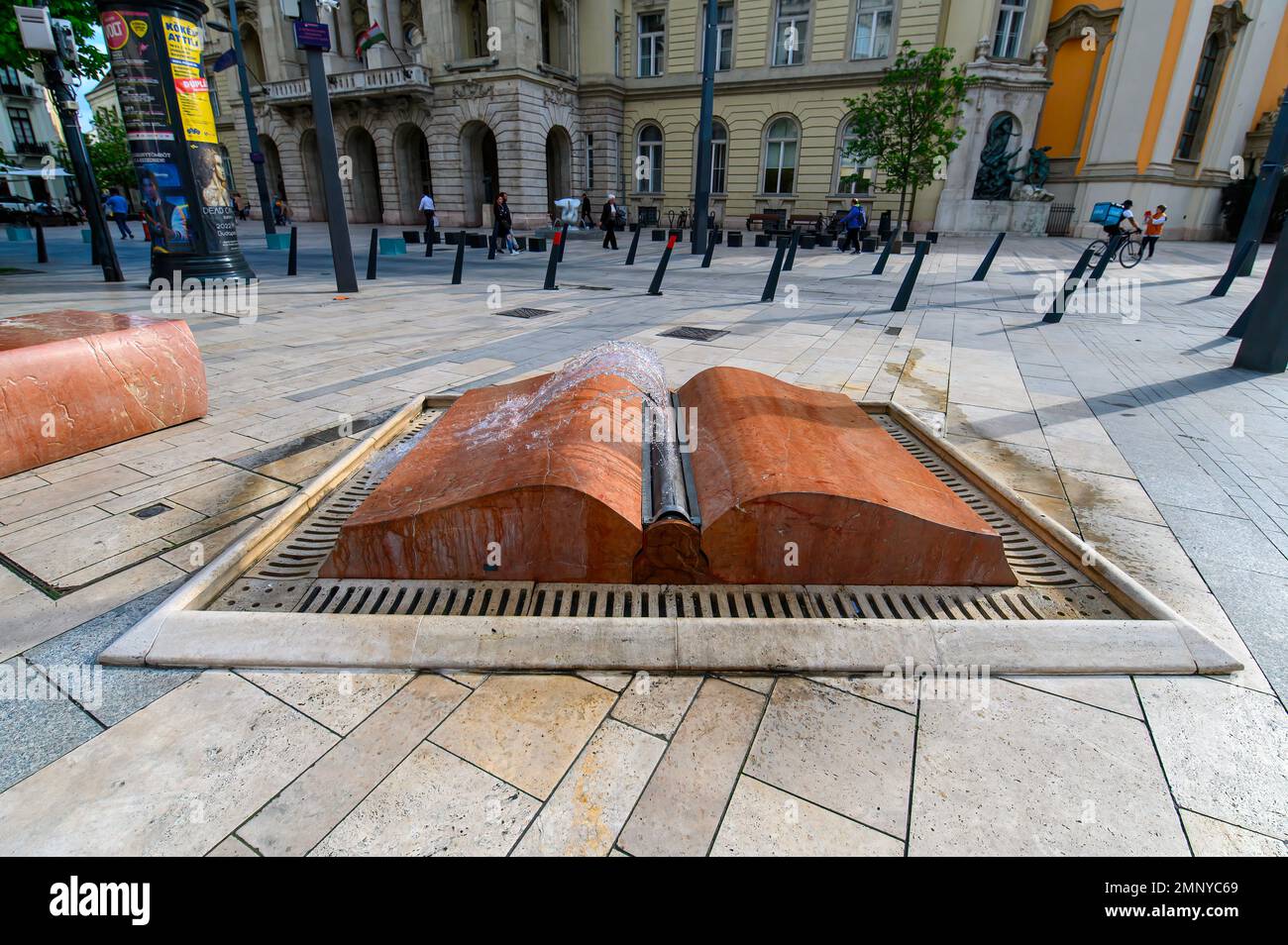 Budapest, Hungary. Fountain of Knowledge at a university, a beautiful ...