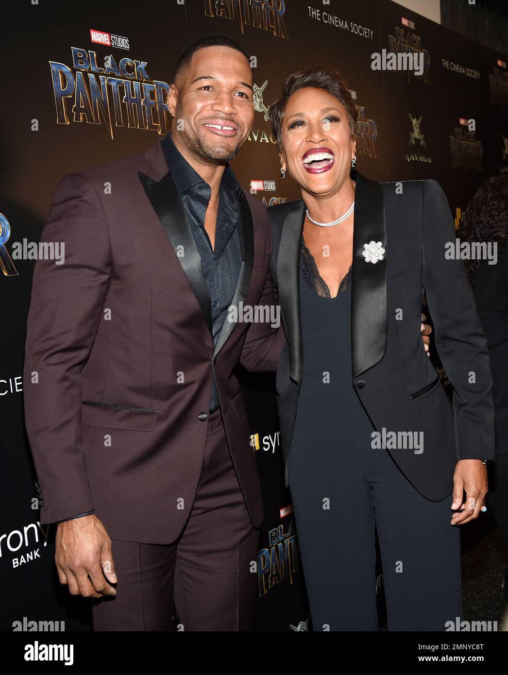 Michael Strahan, left, and Robin Roberts attend a special screening of ...