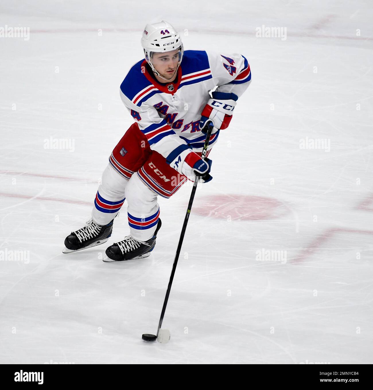 New York Rangers defensemen Neal Pionk skates against the Minnesota ...