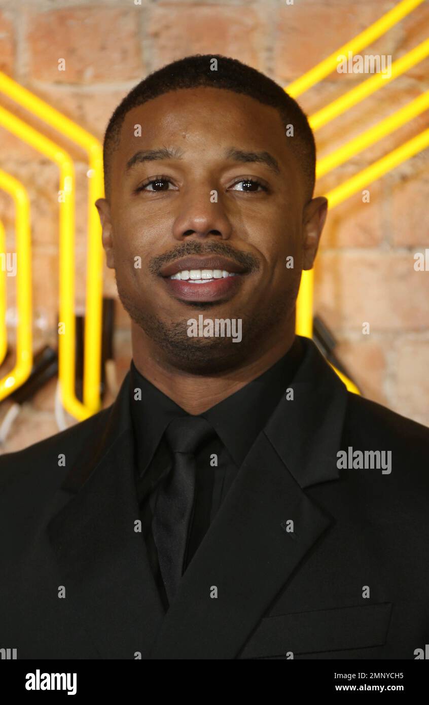 Actor Michael B. Jordan poses for photographers upon arrival at the ...
