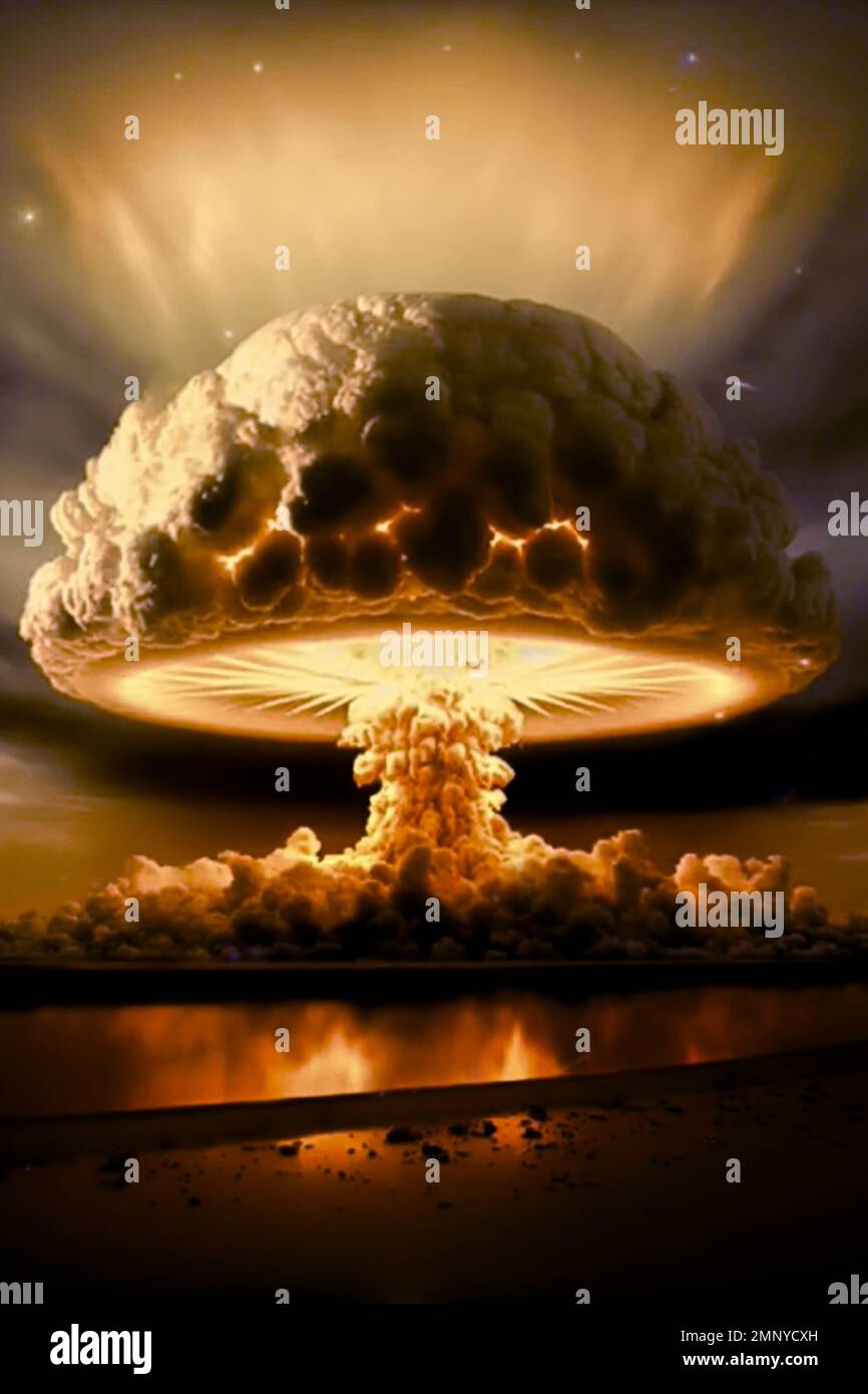 Atomic explosion illustration Stock Photo - Alamy