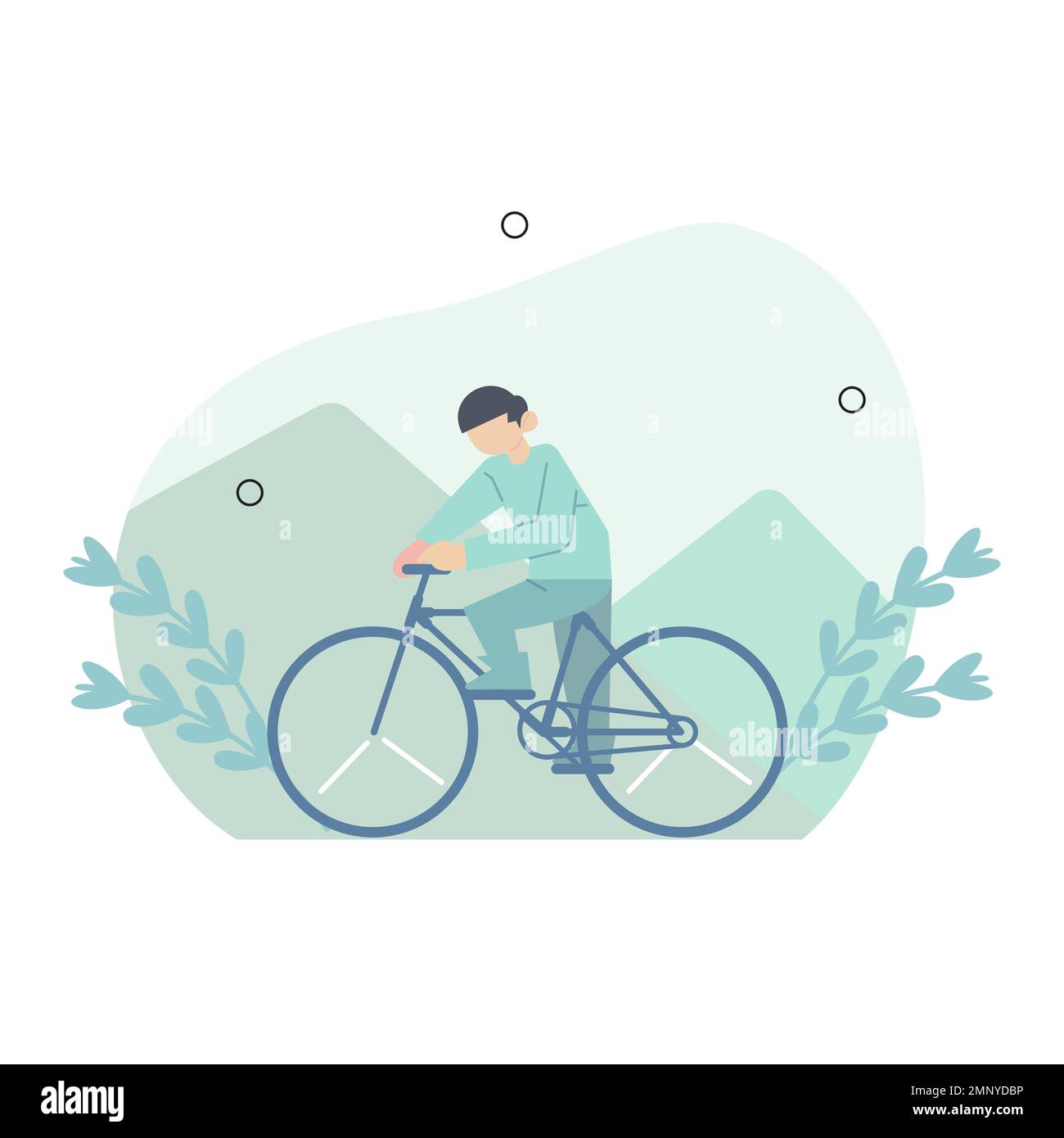 Man woman cyclists ride Stock Vector Images - Alamy